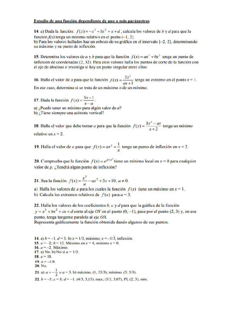Ejer - Estudio de Una Función Dependiente de A, B, C | PDF