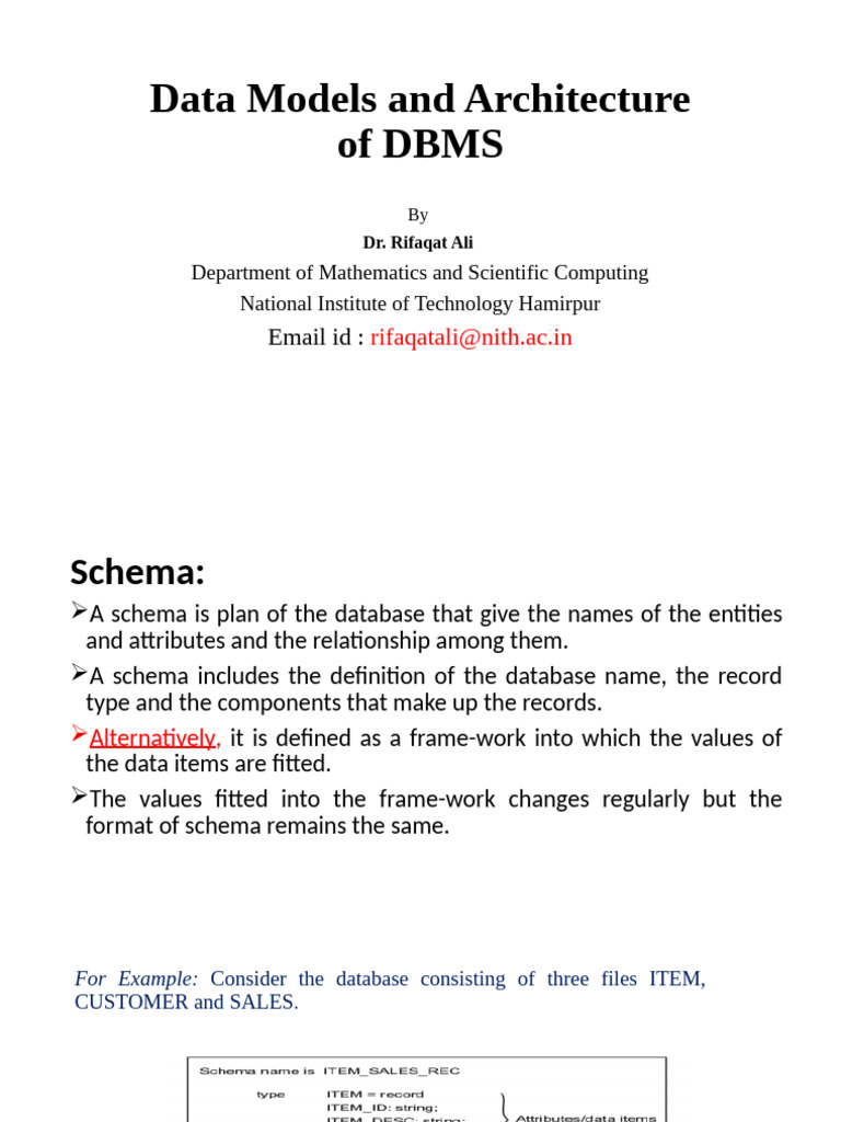 Unit I Data Models | PDF | Conceptual Model | Data Model