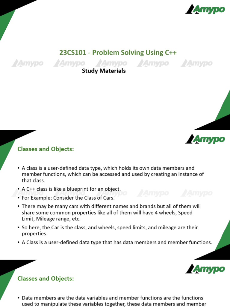 Oops C Pdf Class Computer Programming Method Computer Programming