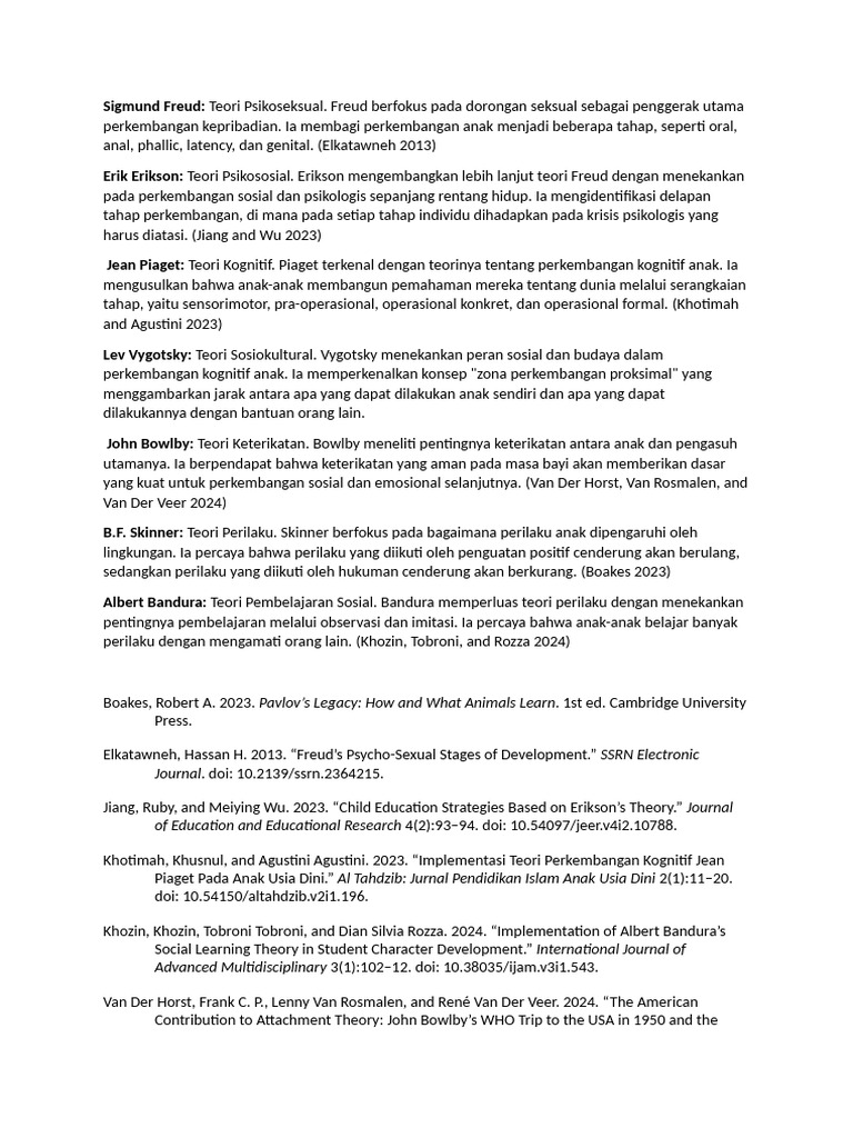 Teori Perkembangan Anak | PDF