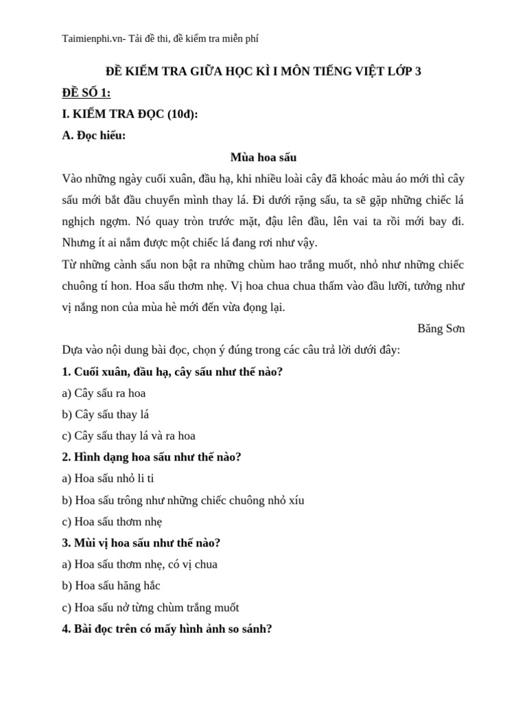 de-thi-giua-hoc-ki-1-lop-3-mon-tieng-viet | PDF