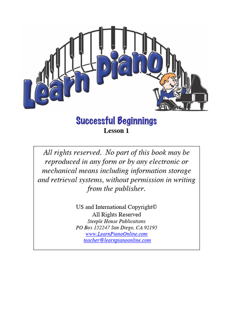 Easy Piano Lessons for Beginners | PDF | Piano | Clef