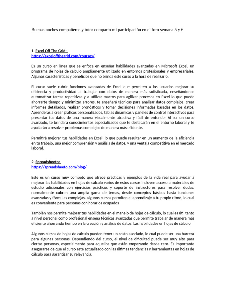 Buenas Noches Compañeros y Tutor Comparto Mi Participación en El Foro ...