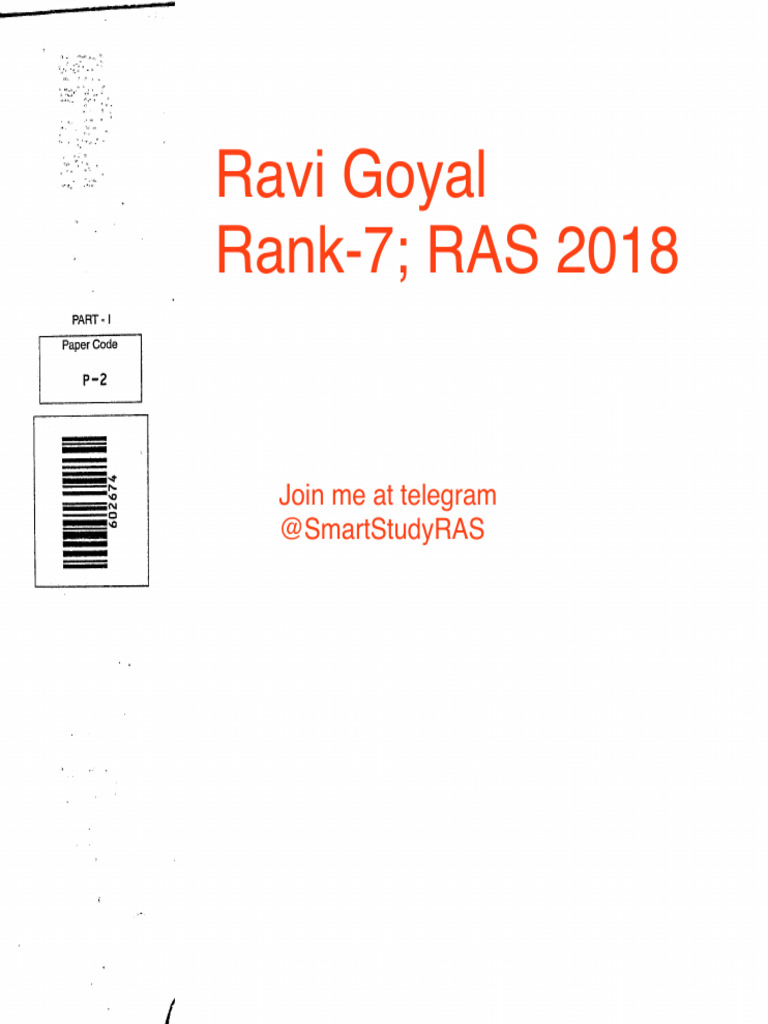 RAS 2018 Paper 2 (602674) ENGLISH MEDIUM | PDF