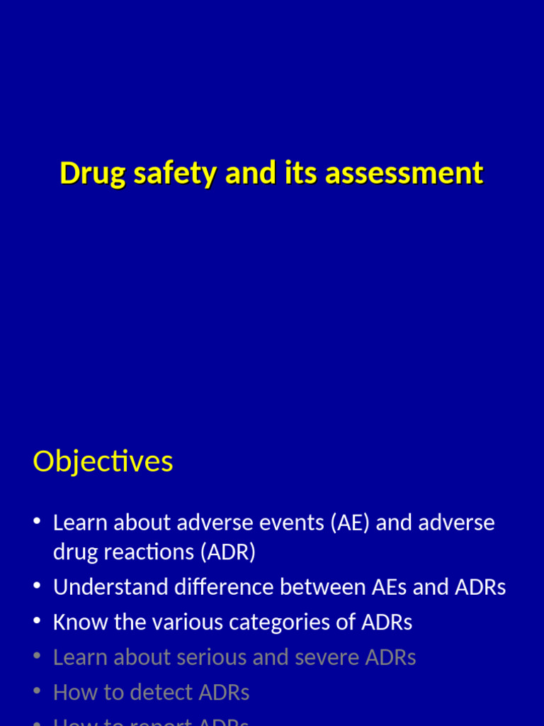 Drug Safety Assessment (8092) | PDF | Pharmacovigilance | Adverse Effect