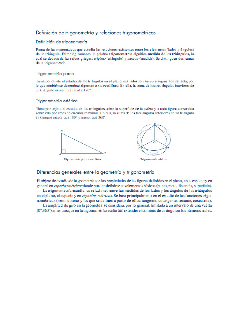 6 Trigonometria | PDF | Funciones trigonométricas | Trigonometría
