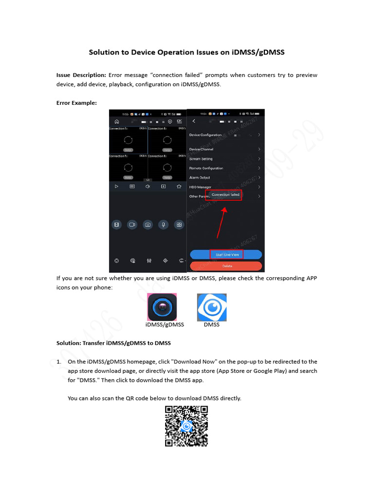 Guide To Device Operation Issue On iDMSS & GDMSS | PDF | Business | Technology & Engineering