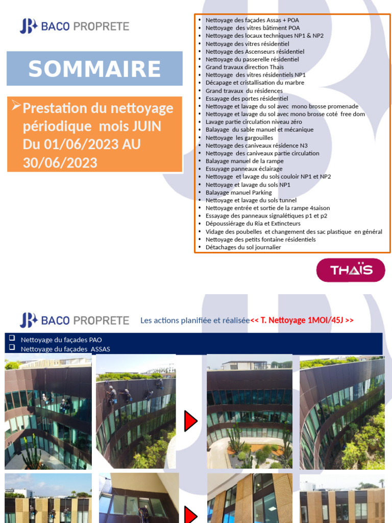 Nettoyage résidentiel et façades juin 2023 | PDF