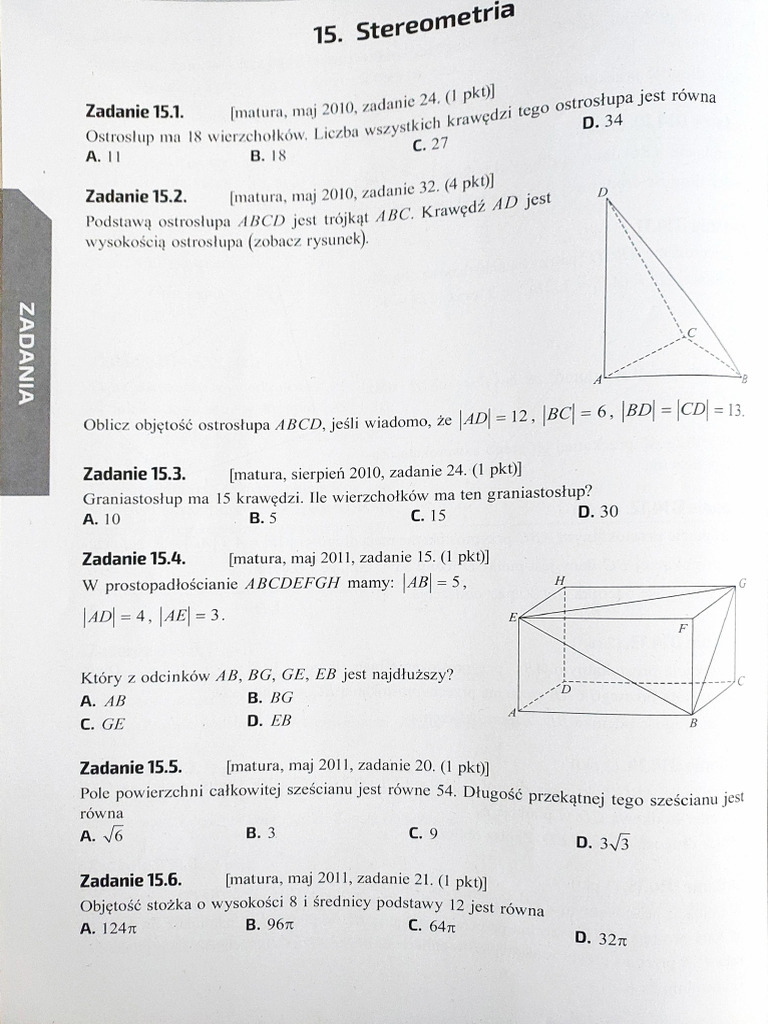 Stereometria Matura | PDF