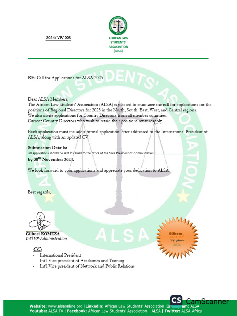 Call For Apllication | PDF