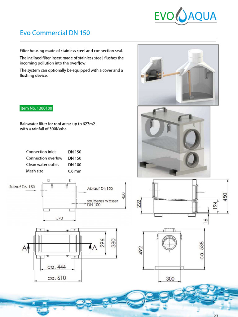 Evo Commercial DN150 | PDF