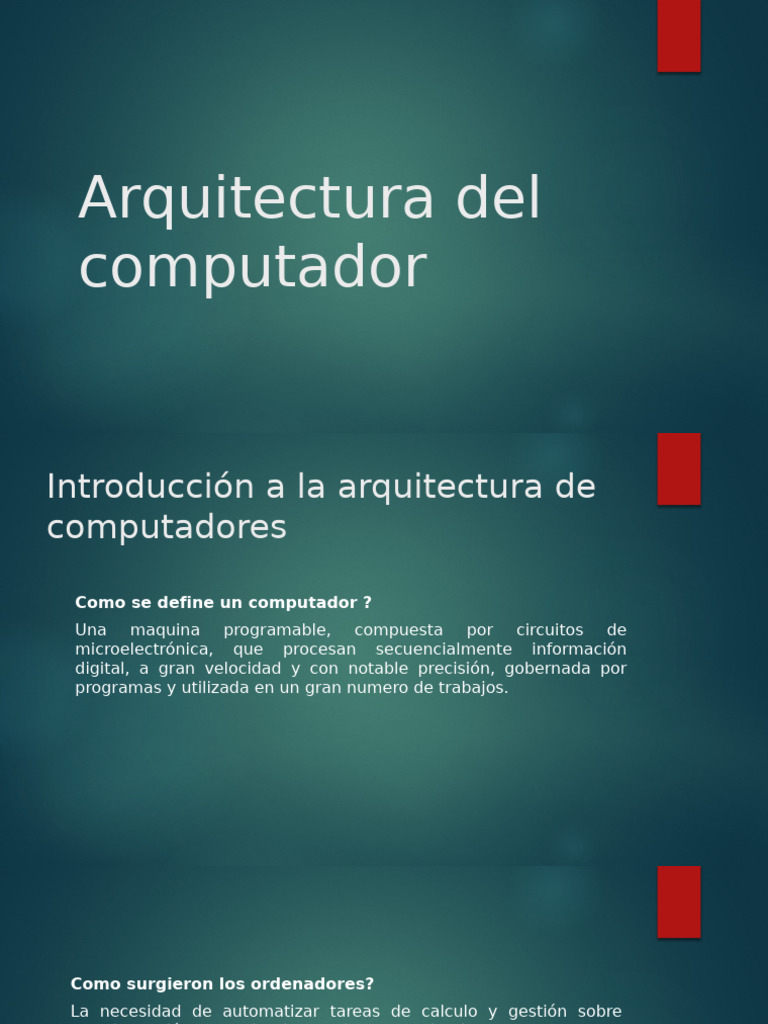 Arquitectura Del Computador | PDF