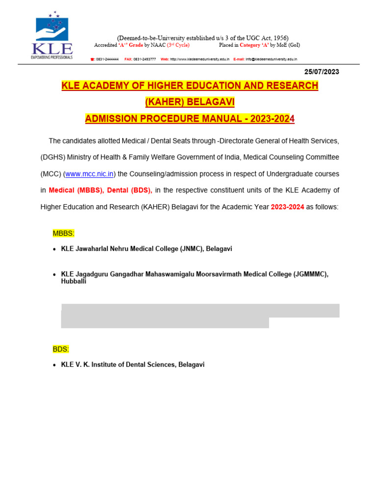 Admission Process UG 2023 24 | PDF | Travel Visa