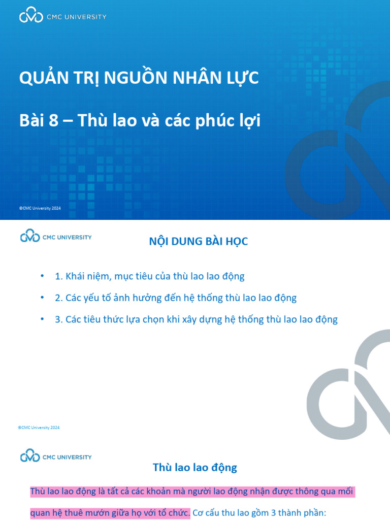 Bài 8 - Thù Lao Và Các Phúc L I | PDF