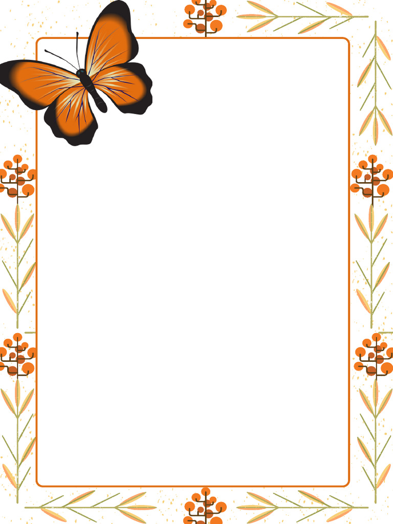 Bordes para Hojas de Mariposa Naranja | PDF