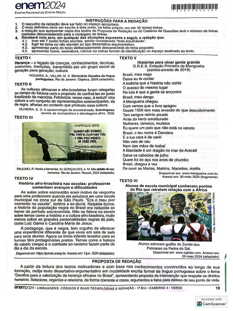 Enem 2024 Dia1 g1 | PDF