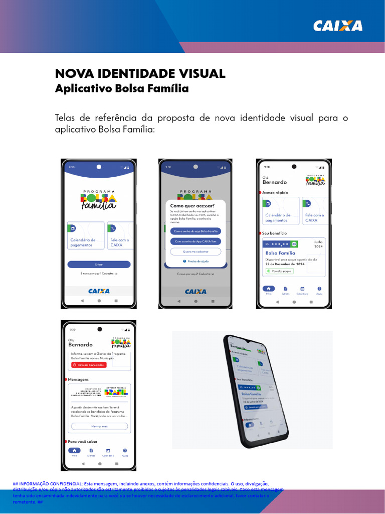 Telas Proposta Nova Identidade Visual | PDF