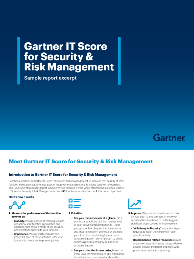 Gartner It Score For Security Risk Management Sample Excerpt | PDF ...