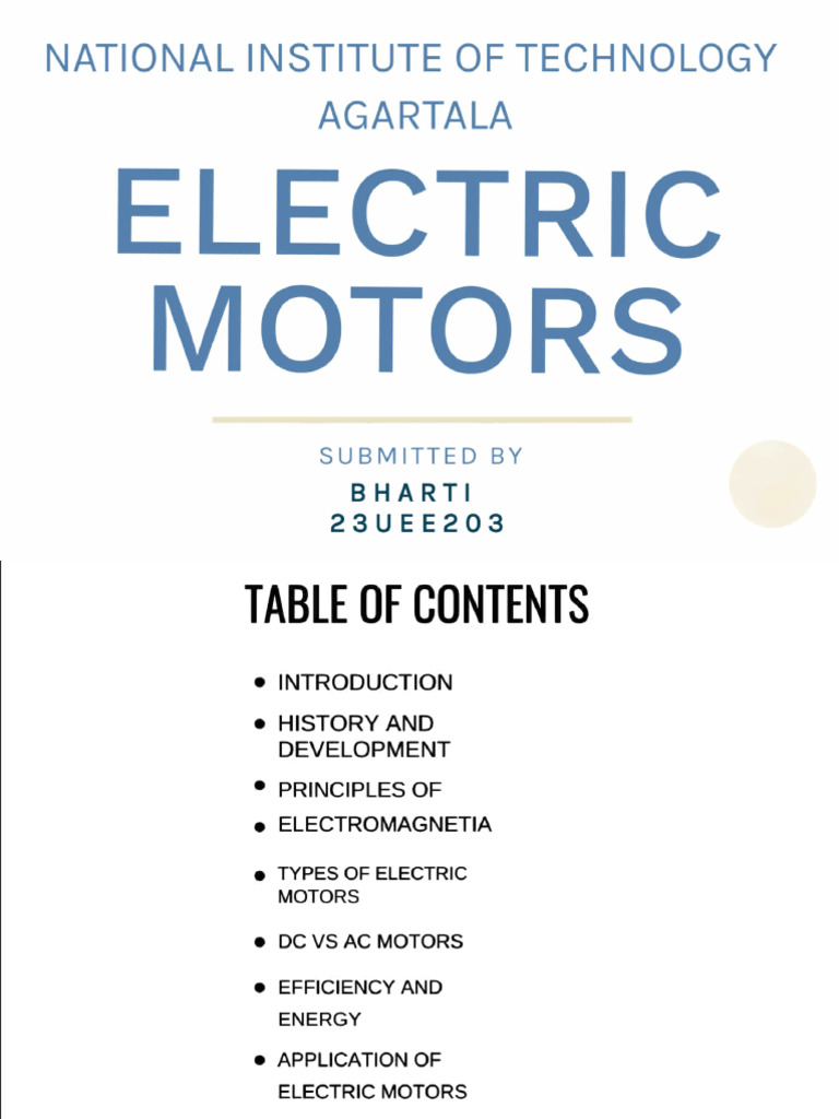 Electric Motor 2 | PDF