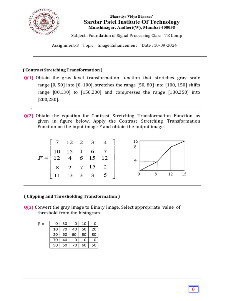 Assignment 3. Enhancement | PDF | Computer Graphics | Multidimensional Signal Processing