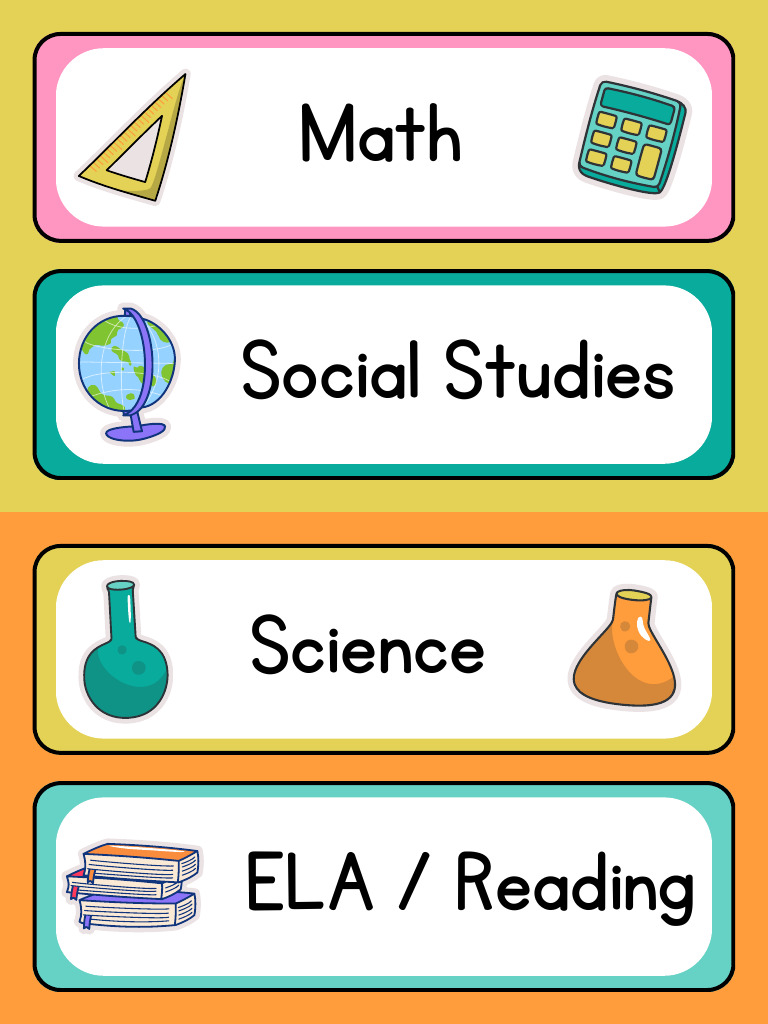 Classroom Labels in Colorful Playful Style - 20241114 - 130015 - 0000 | PDF