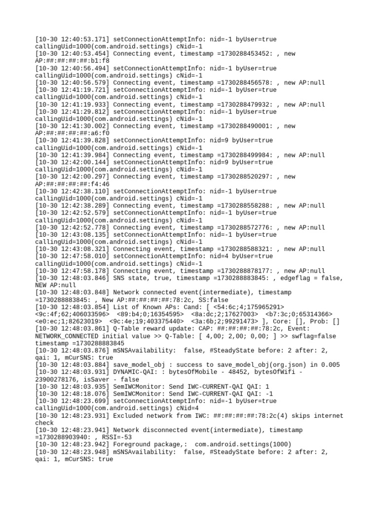 Android Connection Log Analysis | PDF | Computers