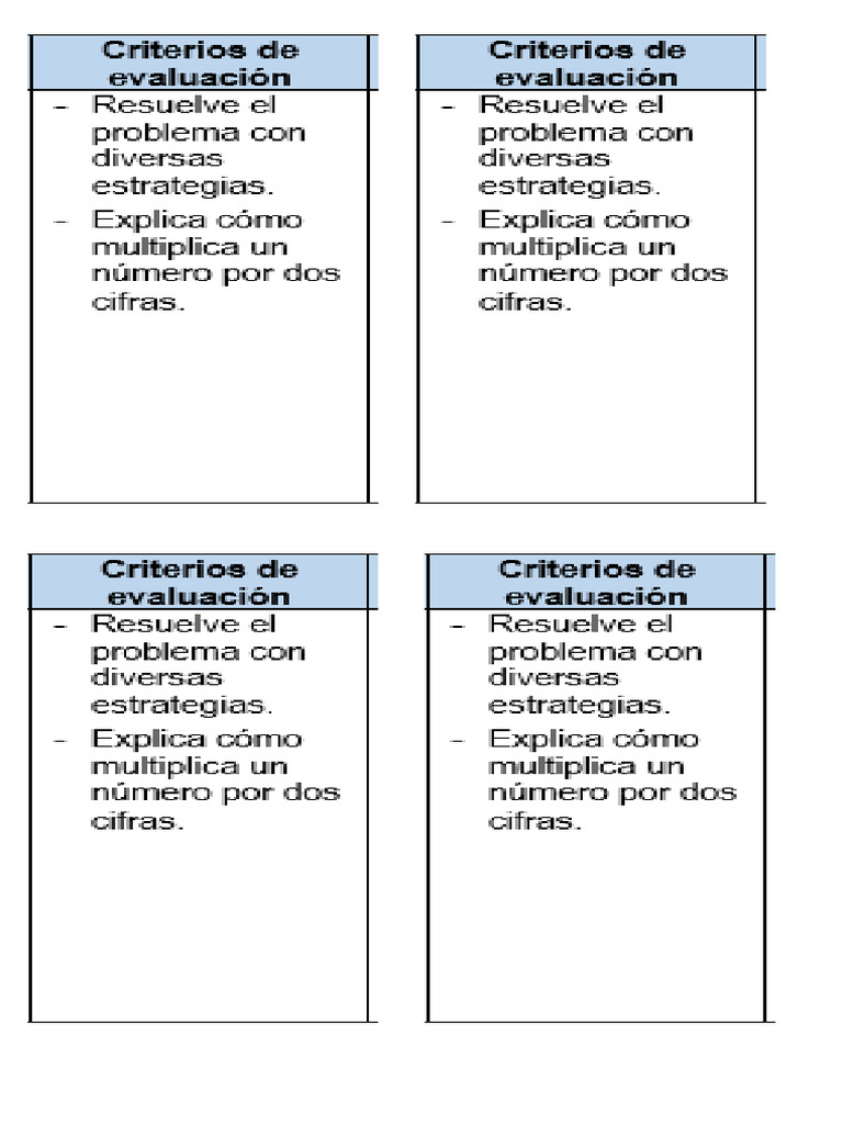 Criterios de Evaluacion | PDF