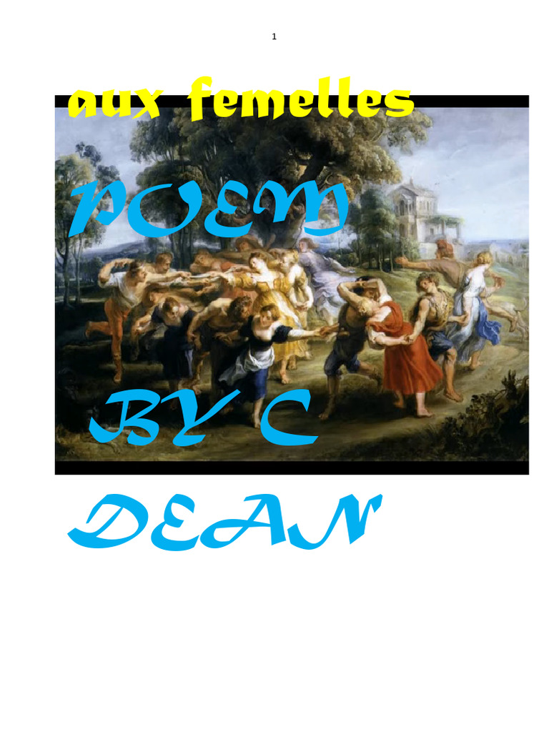 Aux Femelles: Poem BYC Dean | PDF | Poetry