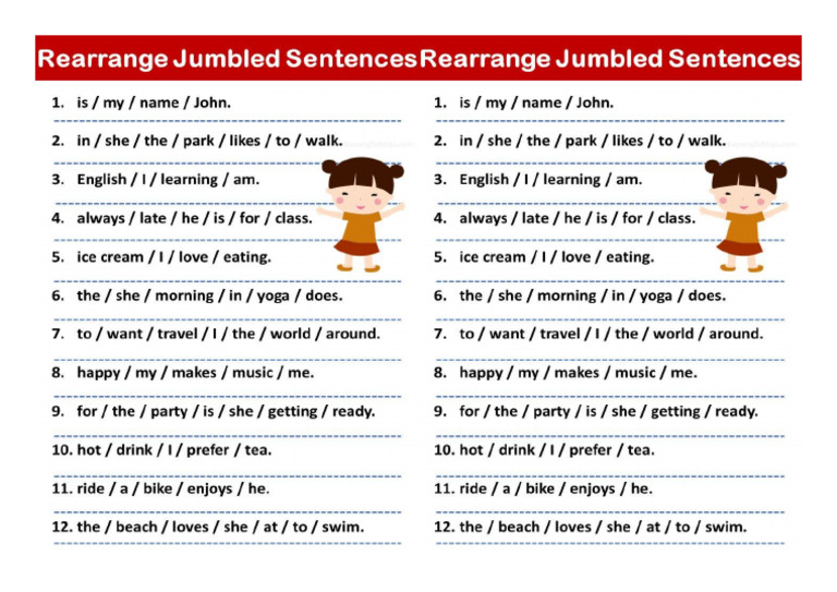 Rearrange Words Daily Vocab | PDF