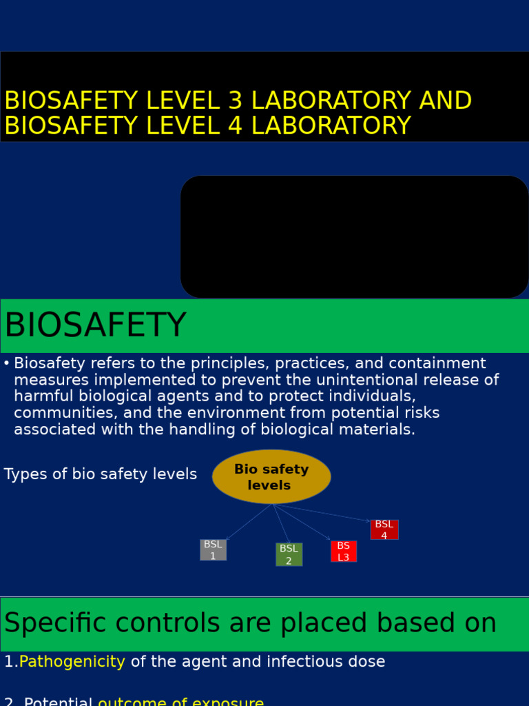 biosafety ppt (1) | PDF | Safety | Medical Specialties