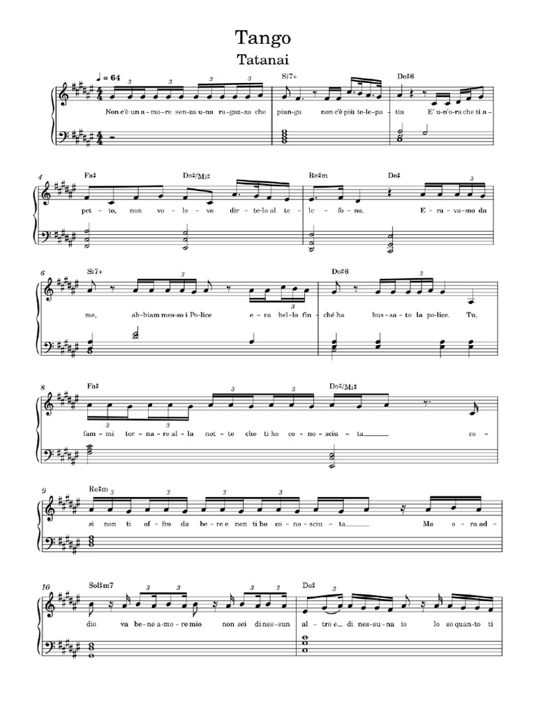 Tananai - Tango | PDF