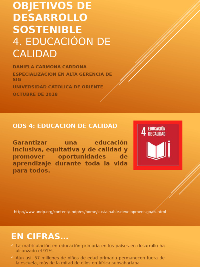 ODS 4. Educación de Calidad | PDF | Educación primaria