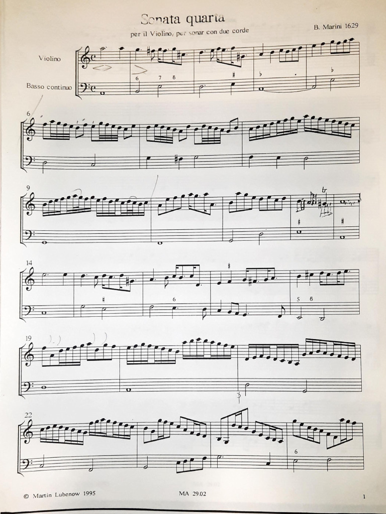 Marini - Sonata Quarta | PDF