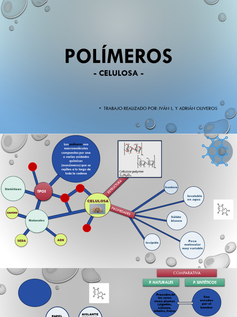 Polímeros: Celulosa y sus Aplicaciones | PDF | Celulosa | El plastico