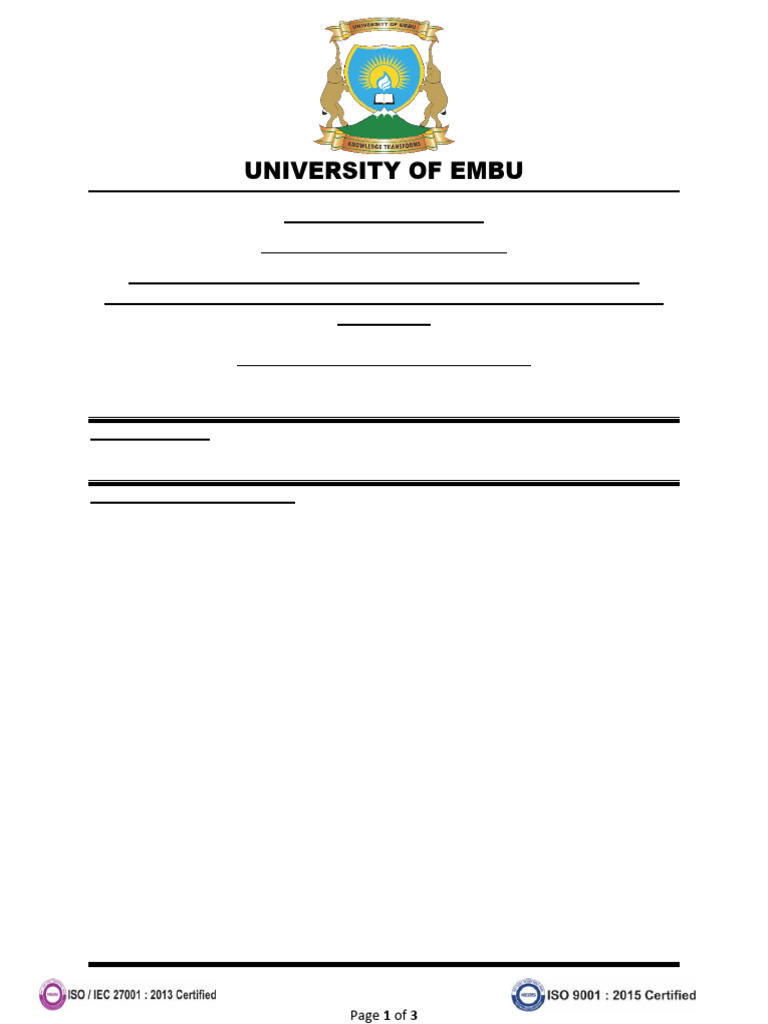 University of Embu: Knowledge Transforms | PDF | Curriculum | Learning