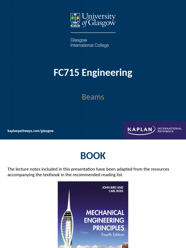 Beams Slides 2024 | PDF | Bending | Beam (Structure)