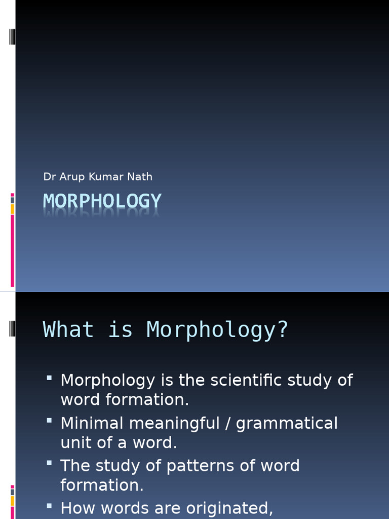 Morphology | PDF | Word | Morphology (Linguistics)