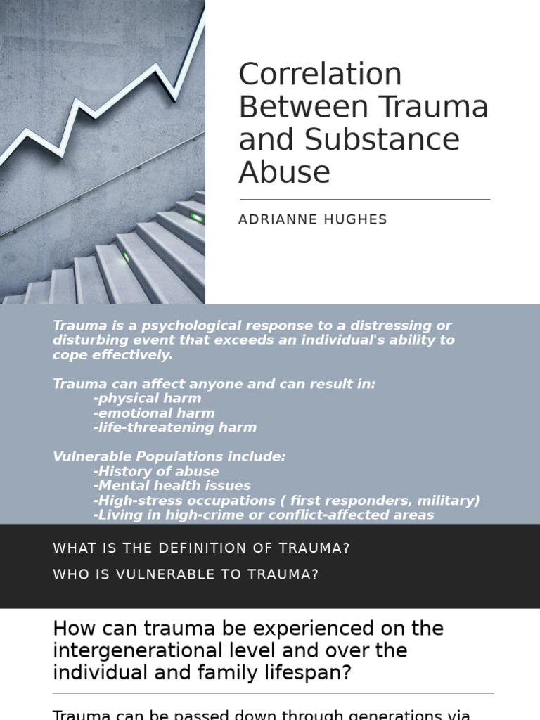 Correlation Between Trauma and Substance Abuse | PDF | Psychological ...