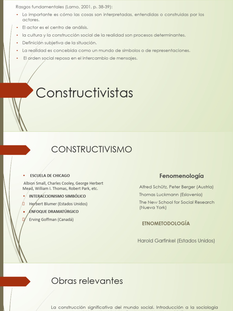 Constructivismo | PDF | Sociología | Educación en artes liberales