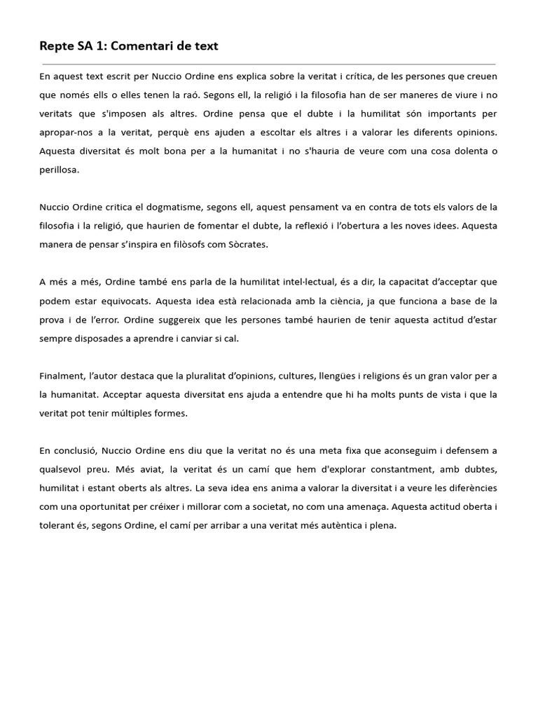 Wen Tao Chen - Repte SA 1 - Comentari de Text | PDF