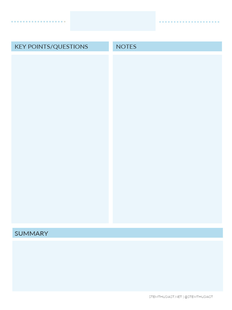 Key Points/Questions Notes | PDF