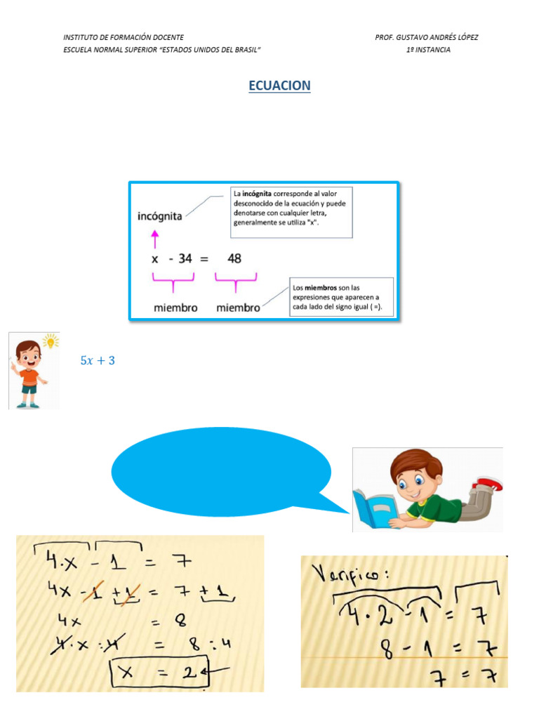 Ecuaciones e Inecuaciones | PDF | Ecuaciones | Álgebra