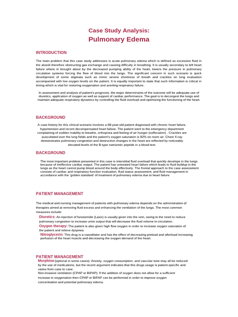 S Case Study Analysis | PDF | Heart Failure | Heart