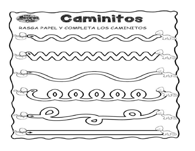 Caminitos Rellenar Con Papel Rasgado | PDF