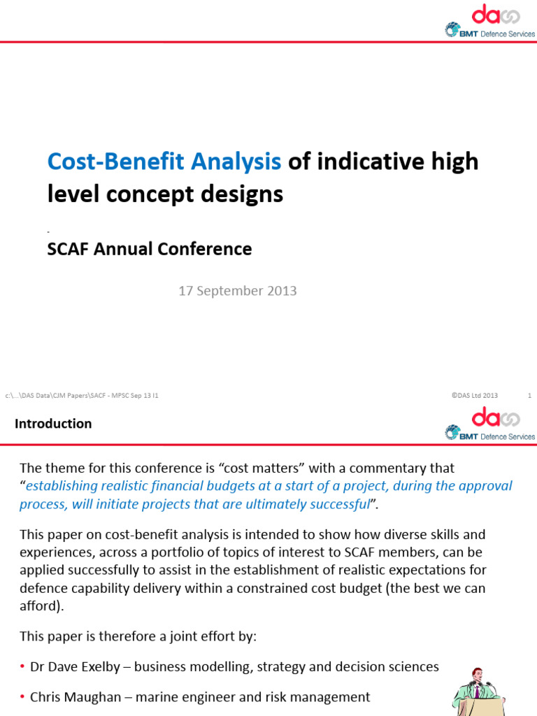 BMTDSL-DAS-and - BMT-Cost-Benefit-Analyis-of-High-level-Concept-Designs-SCAFSep13 | PDF | Cost ...