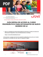 Tutorial Acceso Blackboard UVM | PDF