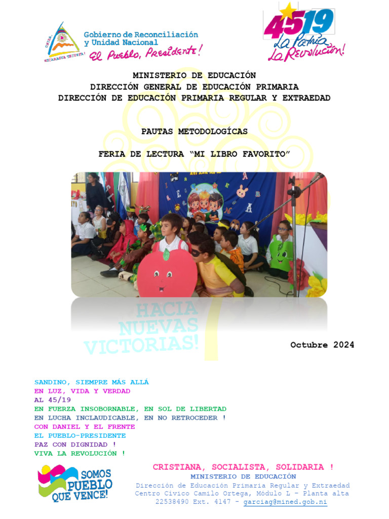 Pautas Metodológicas - Feria de Lectura - Mi Libro Favorito | PDF ...