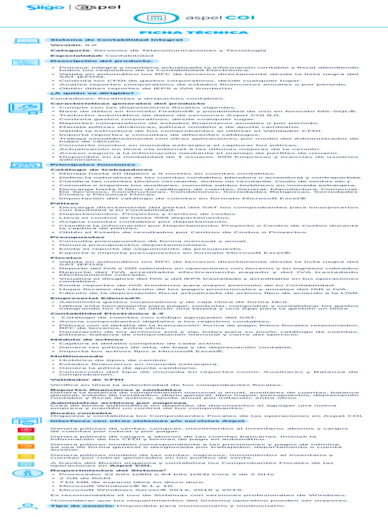 Ficha tecnica-COI | PDF | Contabilidad | Presupuesto