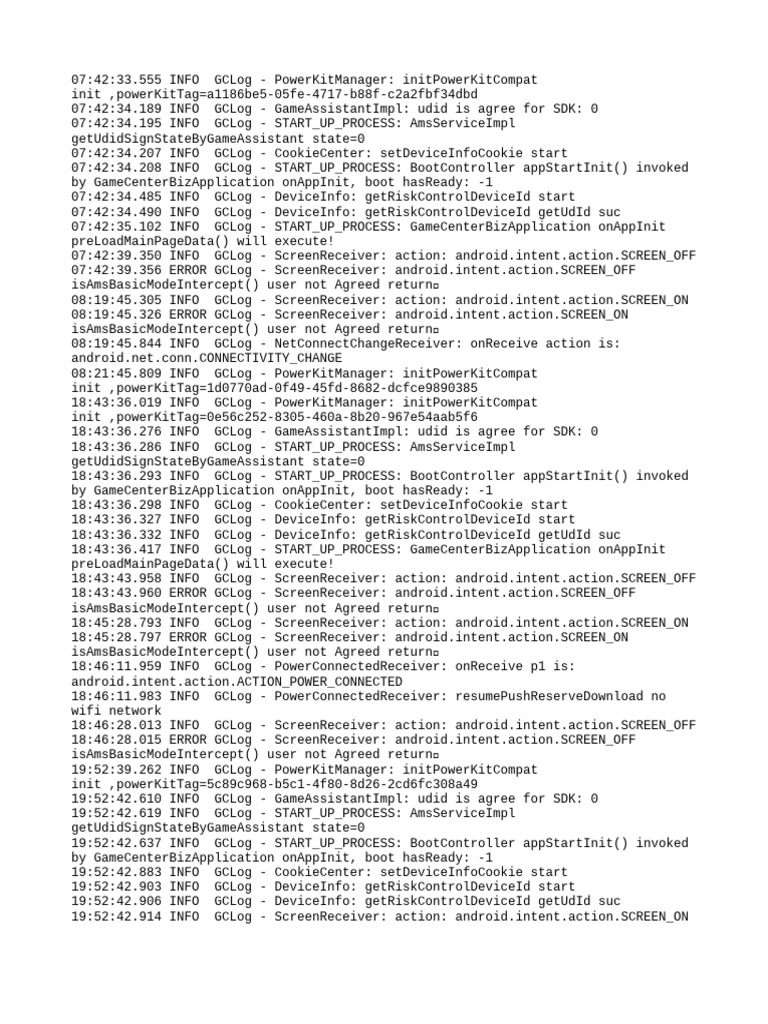 Game Center Initialization Logs | PDF