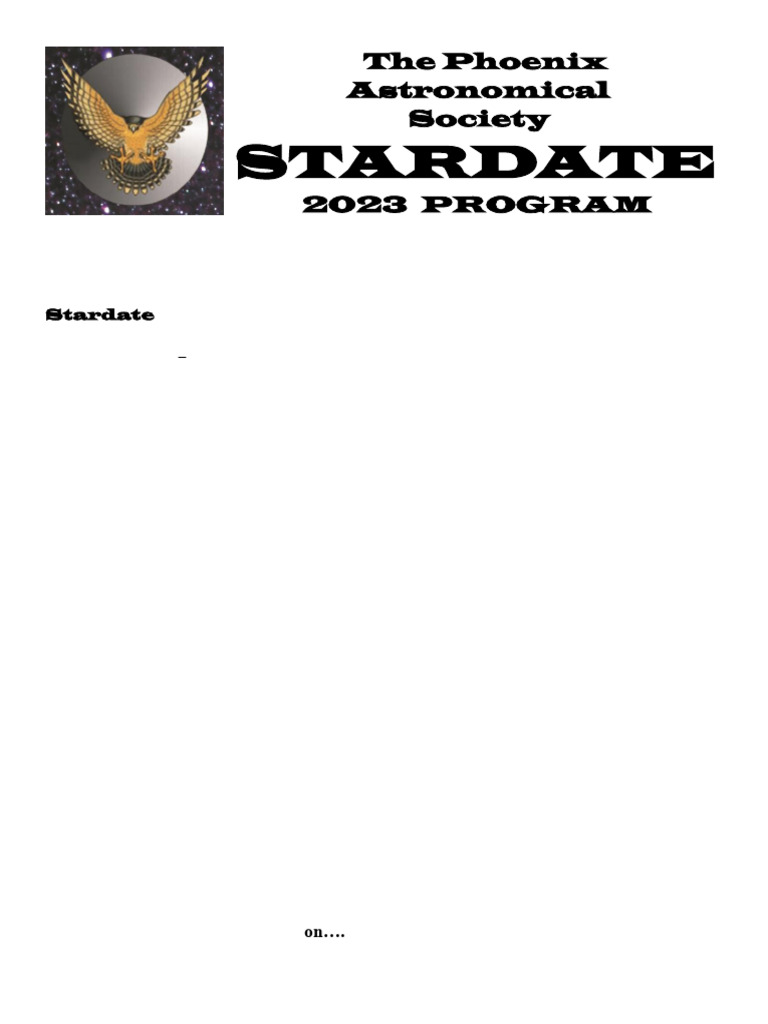 Stardate 2023: Astronomy Convention | PDF | Astronomy | Physical Sciences
